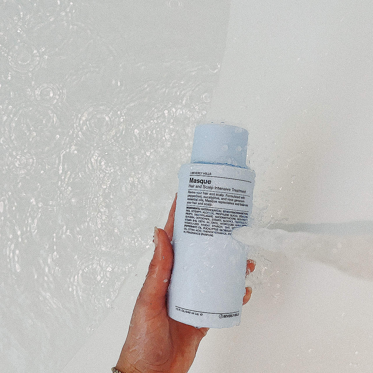 J Beverly Hills Blue Hair Mask with Eucalyptus Oil for Scalp Treatment, 12 Oz