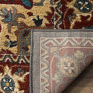 SAFAVIEH Summit Collection 8' x 10' Dark Grey / Red SMTL293A Traditional Oriental Non-Shedding Living Room Bedroom Dining Home Office Area Rug