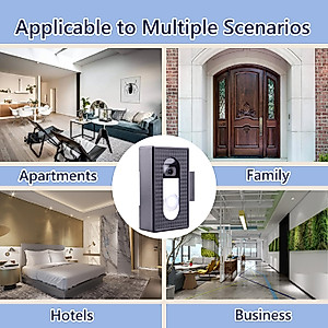 HTCELLE Anti-Theft Video Doorbell Mount, No Drill Ring Doorbell Holder for Apartment Hotel Rental Homes, Compatible with Ring Wireless Video Doorbell 4/3/3 Plus/2/1/Pro/2021/(2020 Release)