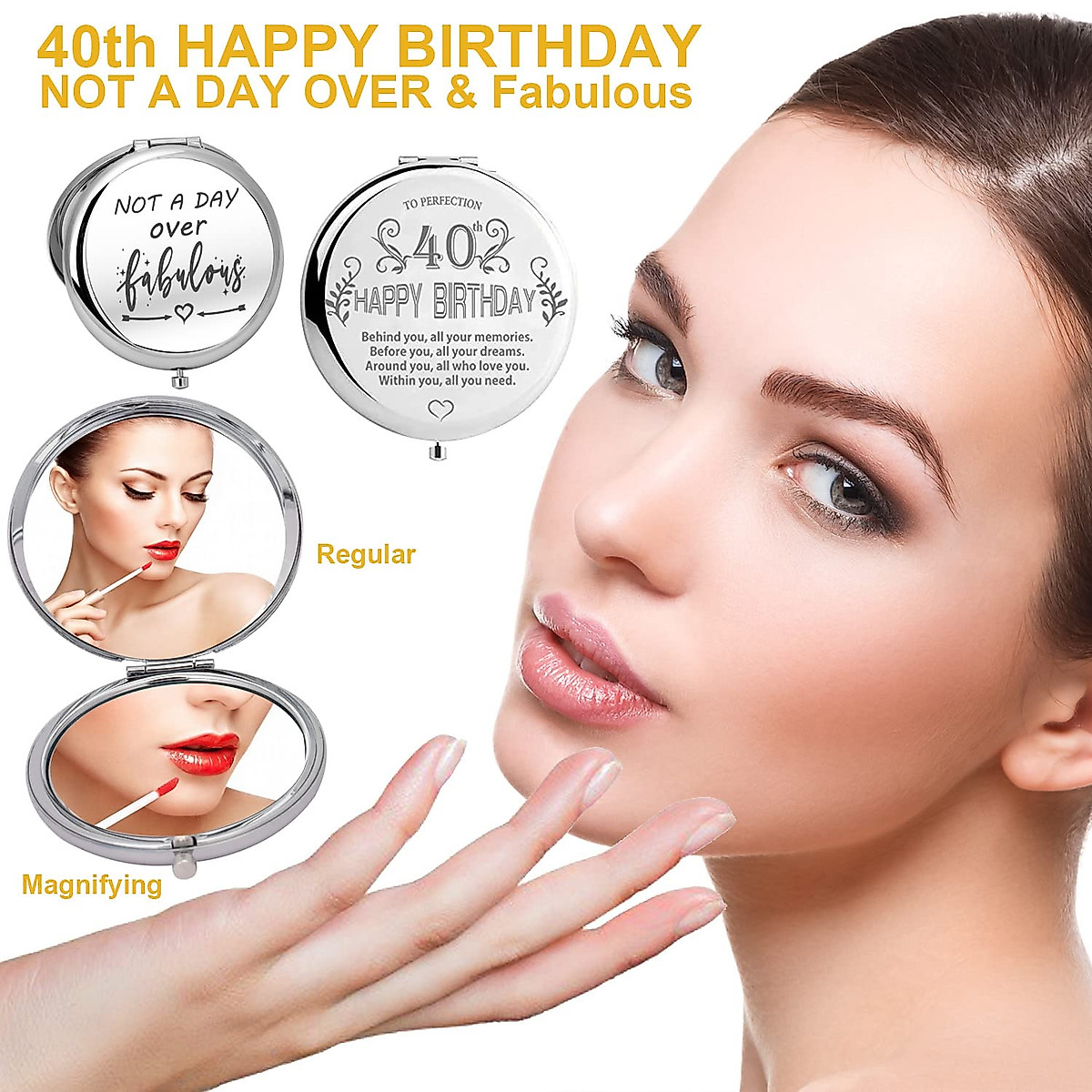 40th Birthday Gifts Women, 7 Pcs 40 & Fabulous Birthday Gifts Ideas for Mom, Wife, Besties, Sister, Boss, Daughter, Girl friend, Coworker, Her Or Teacher