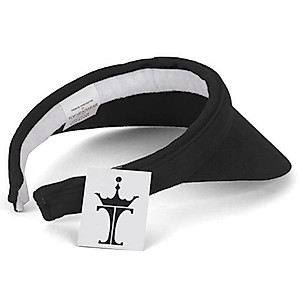 TopHeadwear Sports Cotton Twill Clip On Visor - Black