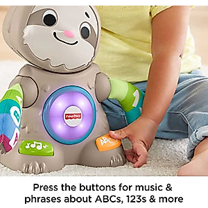 Fisher-Price Linkimals Learning Toy Smooth Moves Sloth With Interactive Music And Lights For Infants And Toddlers