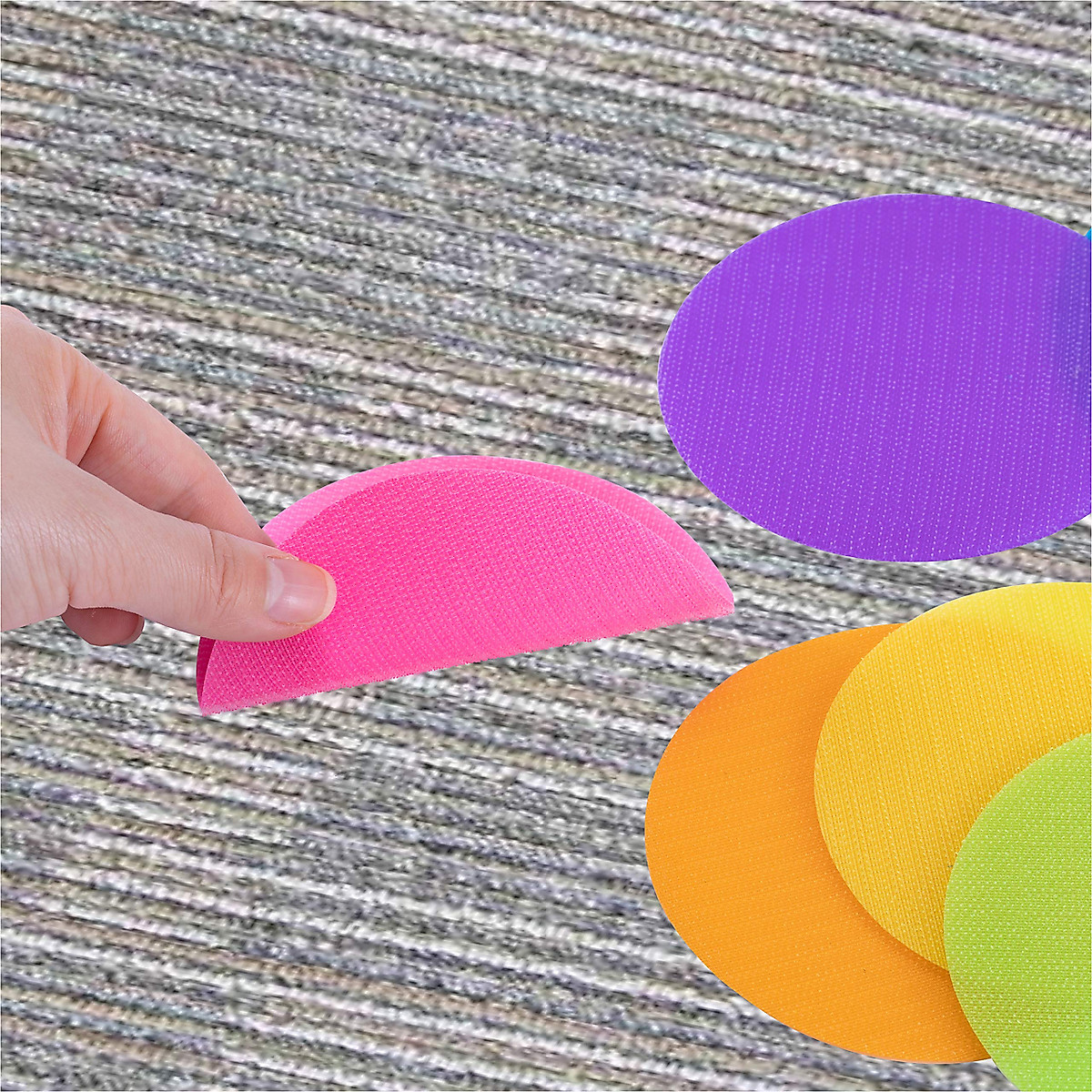 Nylon Floor Spots Circles Carpet Spots Maker Dots for Teachers and Children Preschool Classrooms