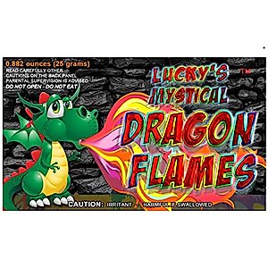 Mystical Fire Dragon Flames Flame Colorant Vibrant Long-Lasting Pulsating Flame Color Changer for Indoor or Outdoor Use 0.882 oz Packets 12 Pack