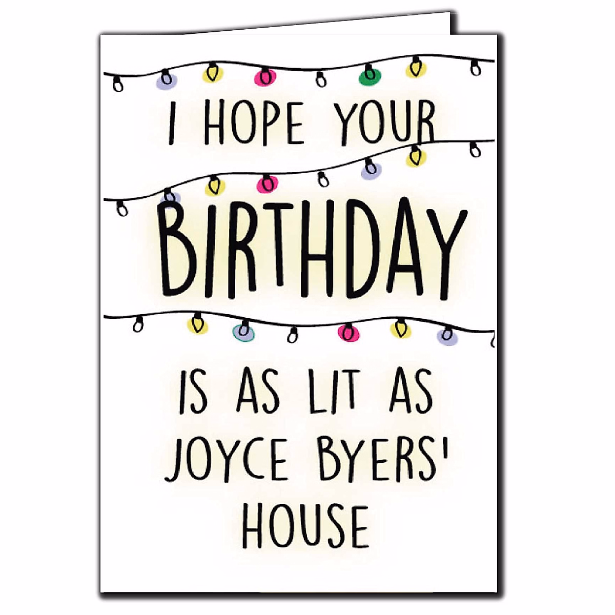 Cheeky Chops Cards Birthday Card Stranger Things, Joyce Byers Lit c987 (Free P&P), Full colour