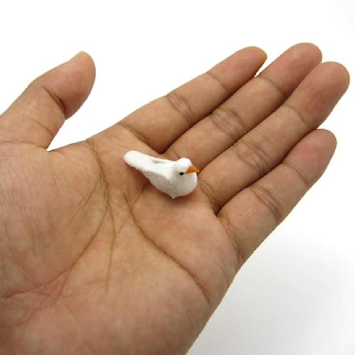 Pursuestar 24Pcs Artificial Mini Peace Dove Pigeon Handmade Candy Box Home Garden Craft Kit Wedding Photograph DIY Decor Ornaments