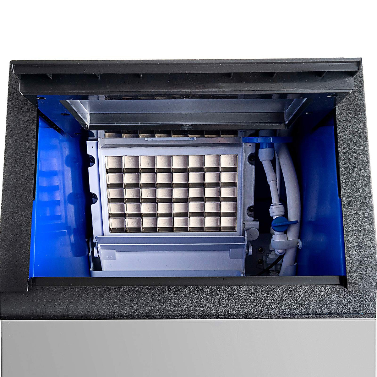 Hihone Commercial Ice Maker, 110V Free Standing 132lbs/24H Under Counter Ice Cube Maker with 22lbs Storage Capacity for Indoor/Outdoor Kitchen Bar Coffee Shop Restaurants