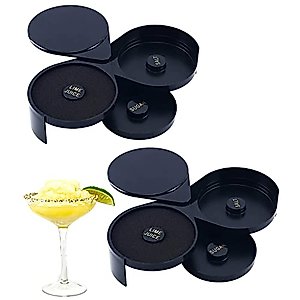 Xeternity-Made 2PCS Bartender Tool Cocktail Margarita Glass Rimmer 3 Tier Sugar Salt Rim Lime
