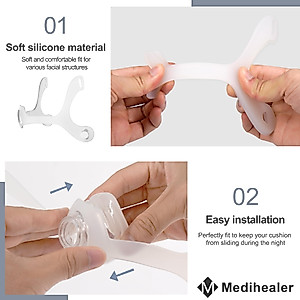 Replacement Frame Set for WISP,Including Cushion(S),Silicone Frame,Head Strap and Clips for Wisp,Not Fit Dreamwisp,Great Value Supplies by Medihealer