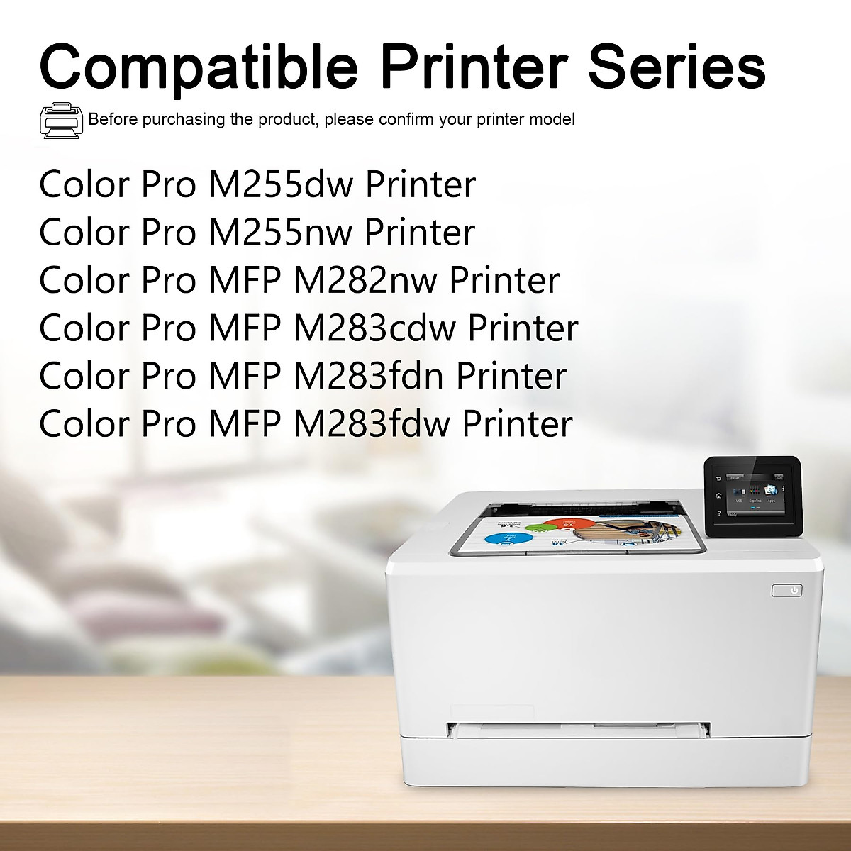 YOISNER Toner Cartridge Replacement for HP 206X (Black, Cyan, Magenta, Yellow)