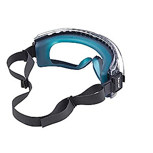 Encon XPR36 High Performance Safety Goggles with Universal Fit, Eye Protective Safety Glasses for Work, Scratch Resistant Coating Goggle with UV-Protection and Anti-Fog Lens, Blue 1/Pair