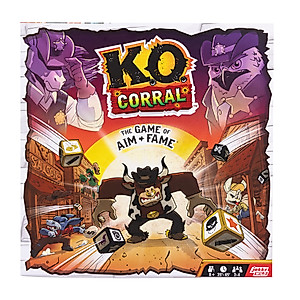 K.O. Corral Board Game | Jakks Wild Games | Strategy Board-Game | Family Dice and Card Game for Adults and Kids | 2 to 4 Players | Average playtime 35-45 minutes | Ages 8+