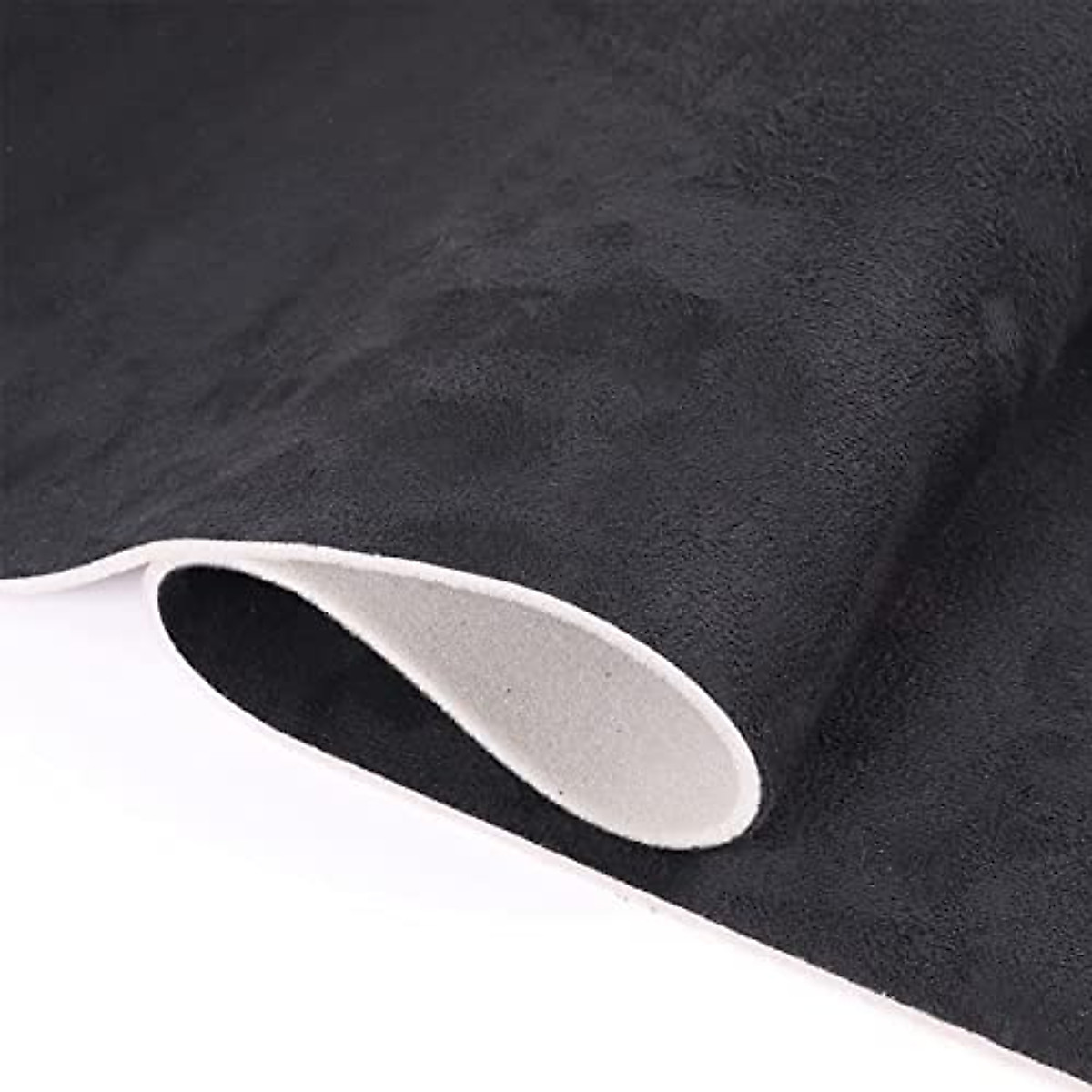 Suede Headliner Fabric with Foam Backing Material Automotive Micro-Suede Headliner Roof Fabric for Car RV Boat Home Interior Replacement Repair 60" Wide - Black, 36" L×60" W 1