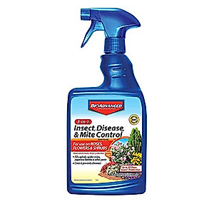 BIOADVANCED 701290B Insecticide Fungicide Miticide 3-in-1 Insect, Disease & Mite Control, 24 oz, Ready-to-Use (Pack of 2)
