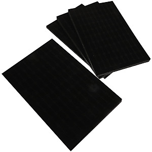 Alipis Foam Ring Pad Black Jewelry Sponge Insert Mats Display Trays Jewelry Box Inserts Display Showcase Storage, 4Pcs, 11X7 Inch, 100-Slot