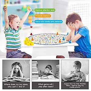 VATOS Board Game, Little Detective Card Game Memory Game Tabletop Game for Kids Families Party, Matching Game, Educational Toys for Kids Toddlers 3,4,5,6,7 Years Old Boys & Girls Gift