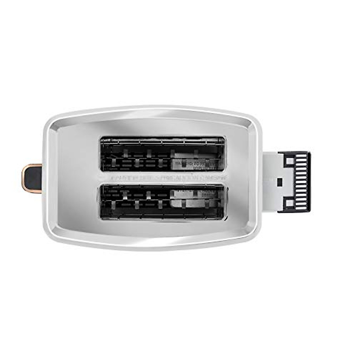 Crux 2-Slice Toaster with 6 Setting Shade Control, Black Stainless Steel