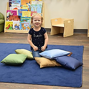 Children's Factory 12" Cozy Pillows for Kids, Lt. Woodland Set-6, CF650-543, Flexible Seating Classroom Pillows, Preschool, Daycare or Playroom Décor