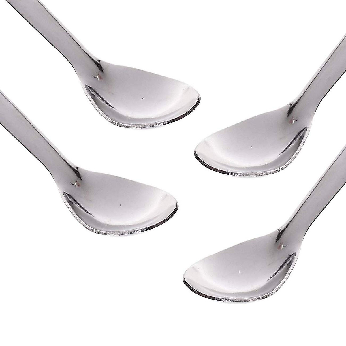 TIHOOD 10PCS 2 in 1 Stainless Steel Lab Spoon Spatula/Laboratory Sampling Spoon Mixing Spatula