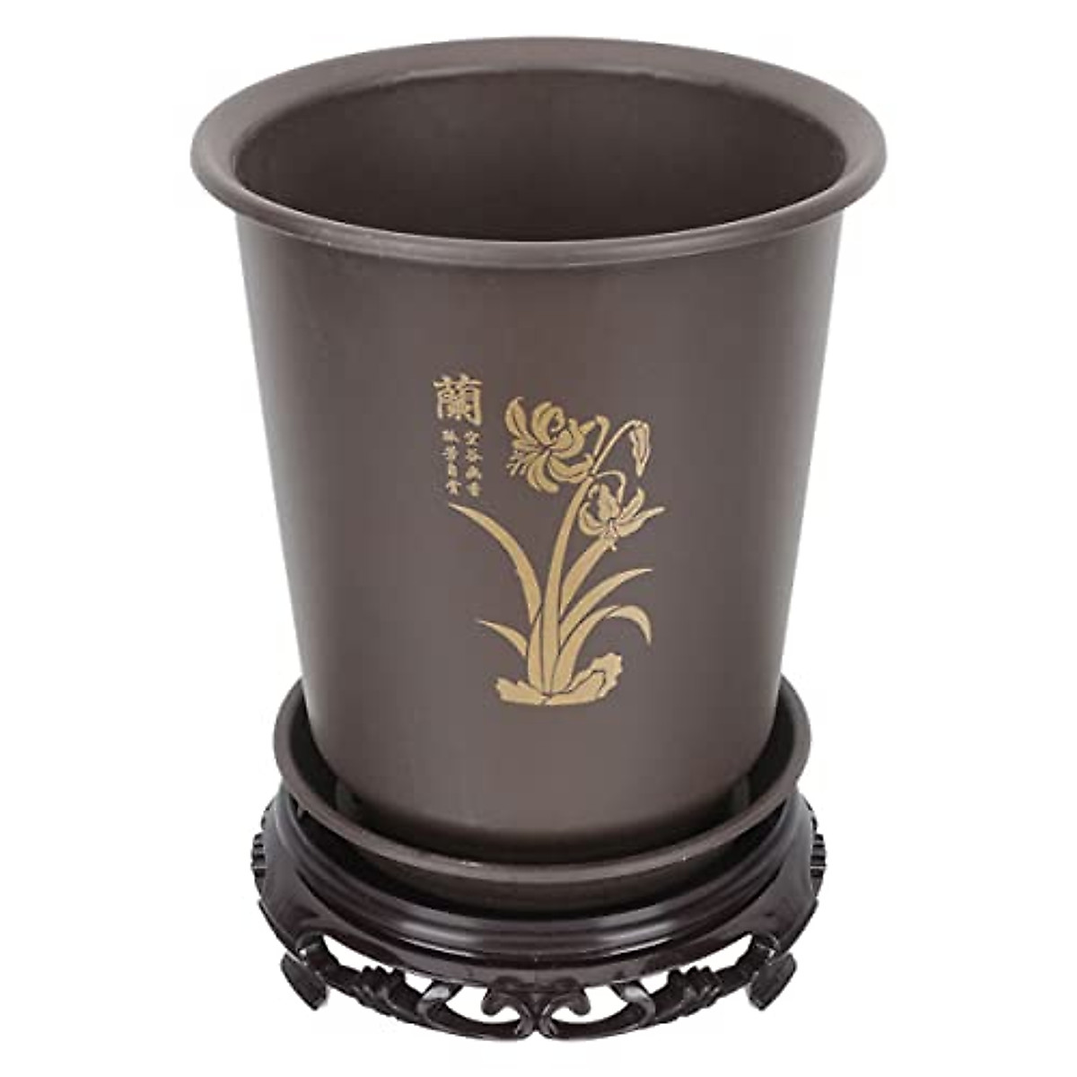 Happyyami Vintage Decor Outdoor Planters 2 Orchid Pots with Orchid pots with Holes Bonsai Planter Decorative Flower Pot with Drainage Holes Saucer and Display African Violet Pots Outdoor Decor