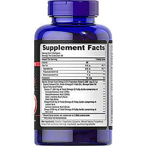 Puritans Pride Triple Omega 3-6-9 Fish, Flax & Borage Oils, 120 Count