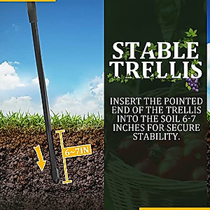 APSOONSELL Garden Obelisk Trellis for Potted Plants, Plant Trellis Support for Climbing Plants, Metal Trellis for Climbing Plants Indoor and Outdoor, Tomato Trellis Tower