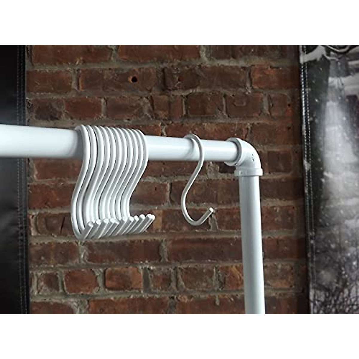 NAHANCO 4" Heavy Duty Steel S-Hook Hanger, White - 12/Carton