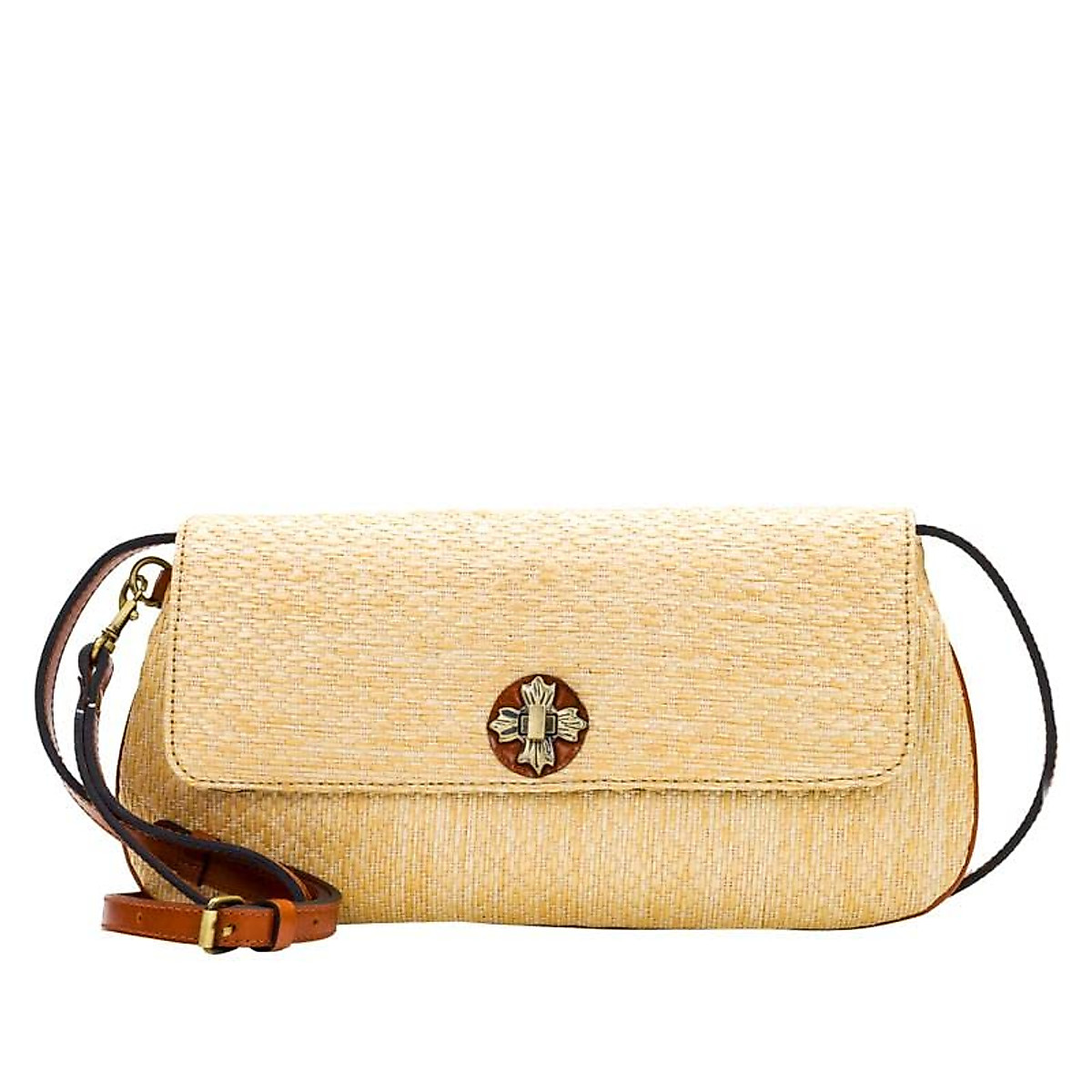 Patricia Nash Caprina Clutch Crossbody - Natural Diamond Weave