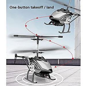 ZAVEIOP Large 50cm HD Camera RC Helicopter 4CH Pneumatic Fixed High Helicopter Alloy Body RC Plane Real-time Camera is Prepared to Take Off RC Glider Beginner Entry Level Flight Toy