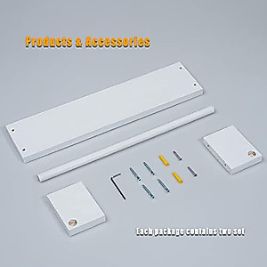 PMLYQ 2 Pack Wood Floating Nursery Shelves,Kitchen Spice Rack,Book Shelf Organizer (White)