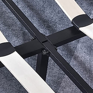 ASECAM Queen Size Bed Frame, Black Velvet Upholstered Platform Bed with Full Headboard, Mattress Foundation, Strong Wood Slat Support Bed Frames, No Box Spring Needed, Noise Free,Easy Assembly