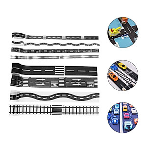 Healifty 8 Rolls Race Car Track Road Tape Railway Track Sticker Stick to Floors and Walls Tape Washi Tape Play Vehicle Supplies for Kid Toy Birthday Gifts Mixed Styles
