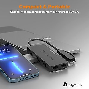 WAVLINK USB C or USB 3.0 to Dual HDMI Adapter, 1080P@60Hz Dual Monitors for Windows 7/8/8.1/10/11, Mac OS 10.10+, ChromeOS, Android,Thunderbolt 3/4, Not Compatible with Linux, iPad OS