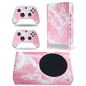 Skin Sticker Protective Vinyl Decal Wrap Cover Compatible with Xbox Series S Console and Controller (Light Pink)
