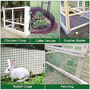 HOPERAN 1/2 inch Black Hardware Cloth, 36 x 50 Ft, 19 Gauge, Black PVC Coated, Welded Wire Mesh Roll for Chicken Coop and Garden Fencing