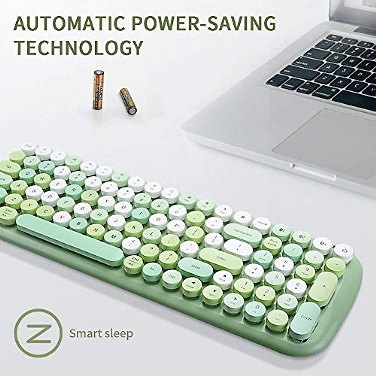 125 Keyboard,Bluetooth 5.1 Laptop Keyboard,Multi‑Device Compact Keyboard,Ergonomic Computer Quiet Keyboard,Keyboard for Laptop Mobile Phone Tablet,for
