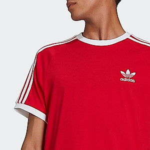 adidas Originals Men's Adicolor Classics 3-Stripes T-Shirt, Better Scarlet, Large