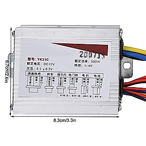 Keenso 12V 500W Throttle Motor Brushed Speed Controller & Throttle Grip for Electric Bicycle Scooter E‑Bike