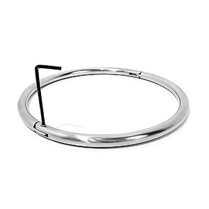 CuffStore 19" Eternity Slave Collar in Brushed Satin Stainless Steel (slave collar, eternity collar necklace)