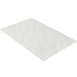 Kaboon Universal Tabletop 47.25"x30", Solid One-Piece Melamine Table Top, Double Desk L-Desk DIY, Home and Office,Sea Salt/White