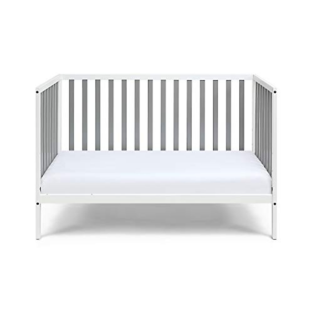 Baby Cache Deux Remi Island 3-in-1 Convertible Crib (Do Re Me) White & Gray