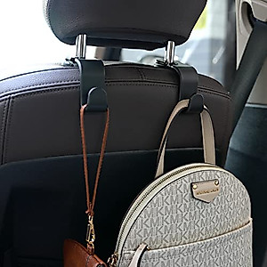 MDPLY Car Seat Headrest Hooks,Universal Auto Seat Hook Hanger Storage Organizer for Key Purse Bags Coats Umbrellas,2 Pack (Deep Pink)