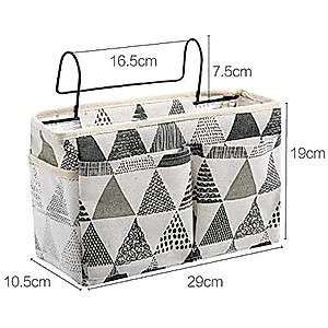 UJLN Bedside Caddy Hanging Bed Organizer Storage Bag Pocket for Bunk and Hospital Beds, College Dorm Rooms Baby Bed Rails (D-Style)