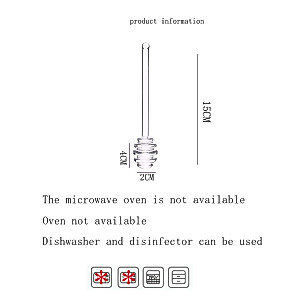 2 Pieces Glass Honey Stick 6 Inch Honey Spoon Dipper Stick Honey Jam Syrup Stirring Wand for Honey Jar Dispense Drizzle