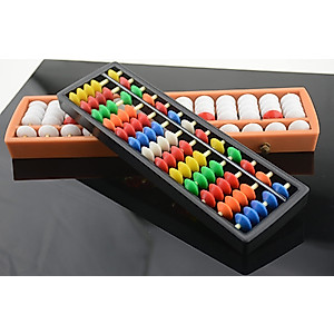 CCHW Plastic Colorful Beads Abacus Soroban, 13 Column Chinese Abacus Japanese Soroban Calculator Kid's Counting Tool (Style 1)