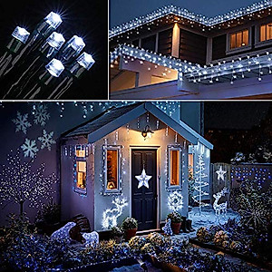 Solar Christmas Lights, 72ft 200 LED Solar String Lights with 8 Modes, Waterproof Outdoor Christmas String Lights for Patio, Garden, Party, Yard, Fence, Tree, Holiday, Christmas Decorations (White)
