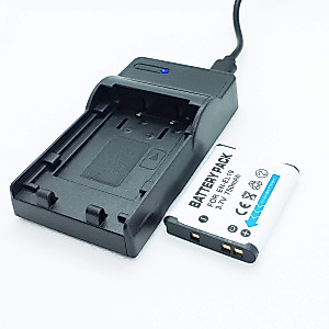 Battery Pack and USB Rapid Travel Charger for Nikon Coolpix S6600, S6700, S6800, S6900, S7000 Digital Camera