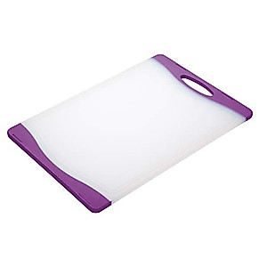 KitchenCraft CWBOARD350PUR Colourworks Polyethylene Reversible Cutting Board, 36.5 x 25 cm - Purple