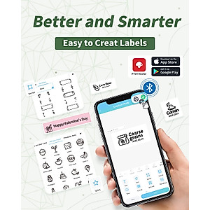 Phomemo D50 Label Maker with 3 Rolls Transparent Adhesive Label 20mm*6mm