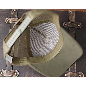 Papa Hat，Leather Patch Hat Papa for Papa Baby Announcement Gift for Papa Olive